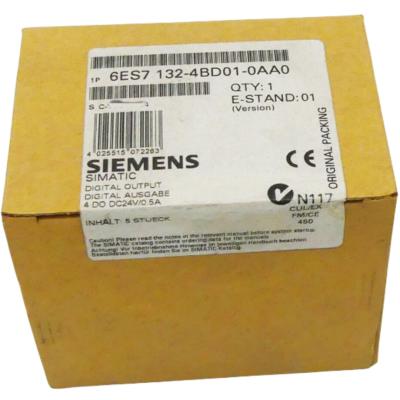 Cina SIEMENS 6ES7132-4BD01-0AA0 SIMATIC DP, 5 ELECTRON. MODULES FOR ET 200S, 4 DO STANDARD DC 24V/0.5A, 15 MM WIDTH in vendita