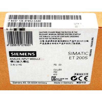 Cina SIEMENS 6ES7134-4FB52-0AB0 SIMATIC DP, ELECTRONICS MODULE ET 200S: 2 AI HIGH SPEED U, 15 BIT, 15 mm di larghezza in vendita