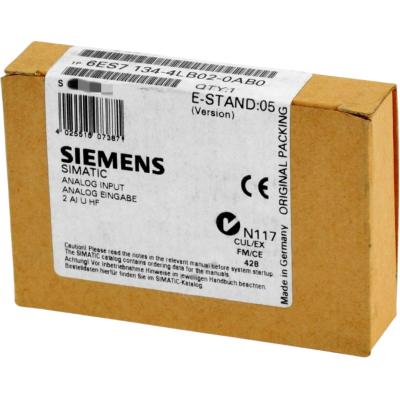 Cina SIEMENS 6ES7134-4LB02-0AB0 SIMATIC DP, ELECTRONICS MODULE 2 AI U HIGH FEATURE F. ET200S, 15 MM WIDTH in vendita