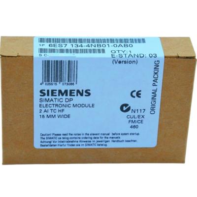 Cina SIEMENS 6ES7134-4NB01-0AB0 SIMATIC DP, ELECTRONICS MODULE F. ET200S, 2AI TC HIGH FEATURE, 15 MM WIDTH, 15 BIT in vendita