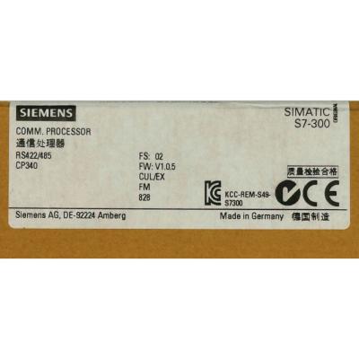 Cina SIEMENS 6ES7340-1CH02-0AE0 SIMATIC S7-300, CP 340 COMMUNICATIONS PROCESSOR WITH RS 422/485 INTERFACE INCL. in vendita
