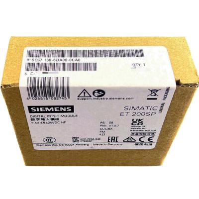 Cina SIEMENS 6ES7136-6BA00-0CA0 SIMATIC DP, ELECTRONICS MODULE FOR ET 200SP, F-DI 8X 24 V DC HF, 15 MM WIDTH, UP TO PL E in vendita