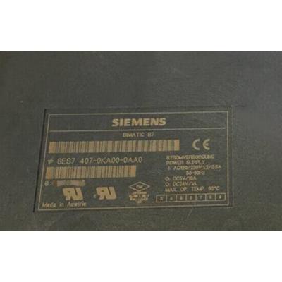 China SIEMENS 6ES7407-0KA00-0AA0 SIMATIC S7-400, PS 407 POWER SUPPLY, 10A, 120/230V AC, 5V/10A DC for sale