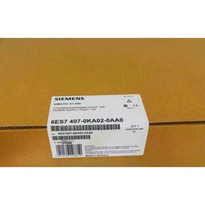 Cina SIEMENS 6ES7407-0KA02-0AA0 SIMATIC S7-400, POWER SUPPLY PS407: 10 A, WIDE RANGE, UC 120/230V, 5 V DC/10 A in vendita