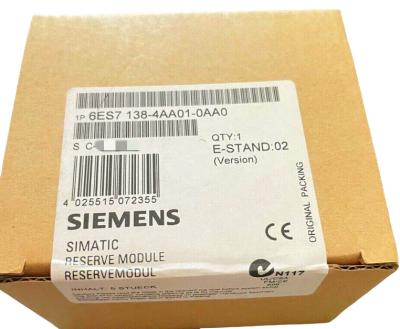 Cina SIEMENS 6ES7138-4AA01-0AA0 SIMATIC DP, 5 RESERVE MODULES FOR ET 200S, 15 MM WIDTH, FOR LOCATION RESERVATION NOT USED in vendita