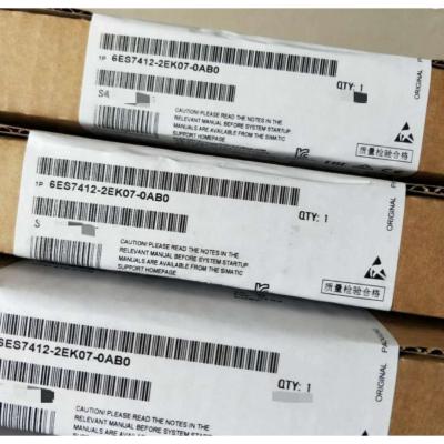 China SIEMENS 6ES7412-2EK07-0AB0 SIMATIC S7-400, CPU 412-2 PN CENTRAL PROCESSING UNIT WITH: WORK MEMORY 1 MB, (0.5 MB CODE à venda