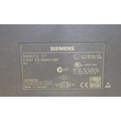 Cina SIEMENS 6ES7414-3EM05-0AB0 SIMATIC S7-400, CPU 414-3 PN/DP UNITA di elaborazione centrale con: memoria di lavoro 2.8 MB in vendita