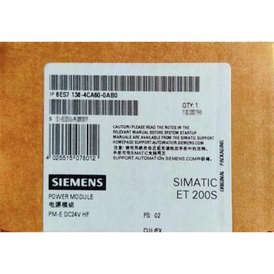 Cina SIEMENS 6ES7138-4CA60-0AB0 SIMATIC DP, POWER MODULE PM-E FUNZIONE ALTA PER ET 200S; 24 V DC CON DIAGNOSTICI in vendita