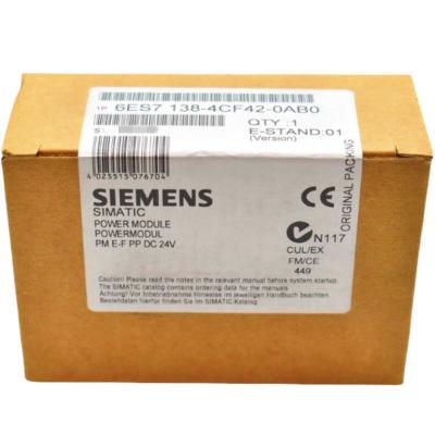 Cina SIEMENS 6ES7138-4CF42-0AB0 MODULO DI POWER PM-E F PROFISAFE, F. ET200S; 24 V DC adatto a relè di installazione a terra in vendita