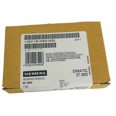 Cina SIEMENS 6ES7138-4DB02-0AB0 ET200S, EL-MOD., 1SSI 25BIT/1MHZ ET 200S, 1SSI 25BIT/1MHZ 15MM WIDE MODULE PER CONN. in vendita