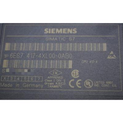 Cina SIEMENS 6ES7417-4XL00-0AB0 SIMATIC S7-400, CPU 417-4 4 MB di memoria di lavoro (2 MB di codice; 2 MB di dati) 1 MPI 12 MBIT/S in vendita