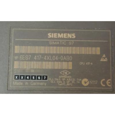 China SIEMENS 6ES7417-4XL04-0AB0 SIMATIC S7-400, CPU 417-4 CENTRAL PROCESSING UNIT WITH: WORK MEMORY 20 MB (10 MB CODE) Te koop