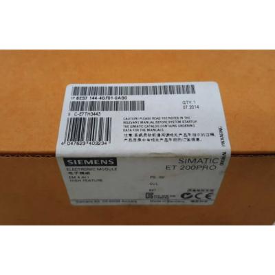 China SIEMENS 6ES7144-4GF01-0AB0 SIMATIC DP, ELECTRONIC MODULE FOR ET 200 PRO 4 AI I HIGH FEATURE, +-20 MA; 0...20 MA; 4-20MA; CHANNEL DIAGNOSTICS; INCL. BUS MODULE, CONNECTION MODULE IO 6ES7194-4. for sale
