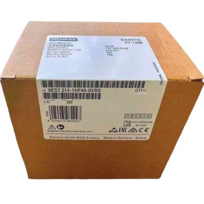 중국 시멘스 6ES7214-1HF40-0XB0 SIMATIC S7-1200F, CPU 1214 FC, COMPACT CPU, DC/DC/RELAY, ONBOARD I/O: 14 DI 24 V DC; 10 DO RELAY 2 A; 2 AI 0-10 V DC, 전원 공급: DC 20.4-28.8 V DC 판매용