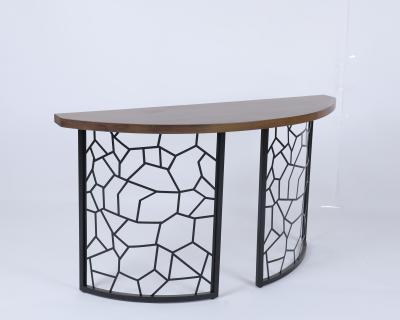 Cina Tavola di console anteriore curva abitudine con la base superiore e decorativa di legno del ferro in vendita