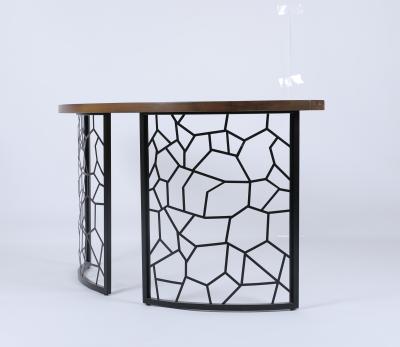 Cina Tavola di console anteriore curva abitudine con la base superiore e decorativa di legno del ferro in vendita