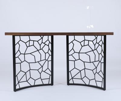 Cina Tavola di console anteriore curva abitudine con la base superiore e decorativa di legno del ferro in vendita