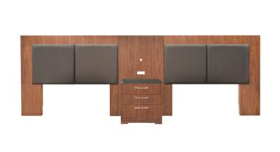 Cina Testate moderne di stile dell'hotel del letto di regina del vinile completamente finite per la mobilia della camera da letto in vendita