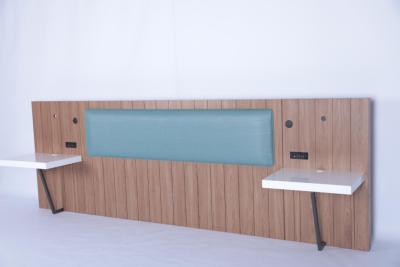 Cina Moderno Hotel Simple Massello Legno Re Testa Con Due Mensole Da Notte in vendita