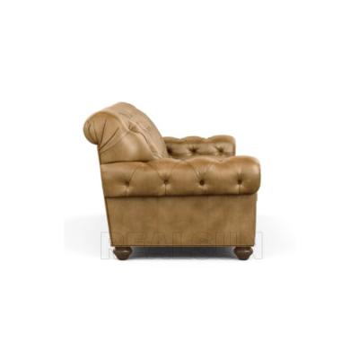 Κίνα Παλαιό ύφος 3 Seater καναπέδων σχηματισμένος τούφες το Τσέστερφιλντ καναπές δέρματος καναπέδων καθορισμένος γνήσιος προς πώληση