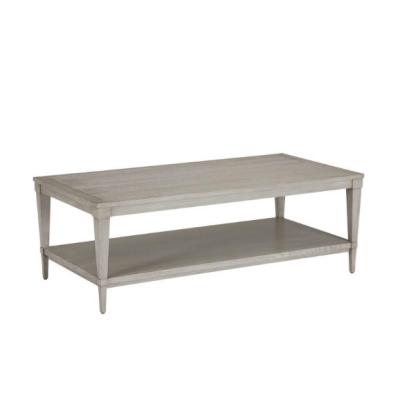 Cina Tavolino da salotto rettangolare di legno solido di modo con il cappotto resistente e Nailhead dell'acqua in vendita