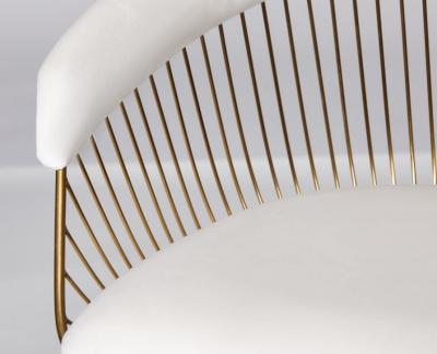 Cina Strati bianchi del salone del tessuto del velluto con metallo d'ottone lucidato Bas in vendita