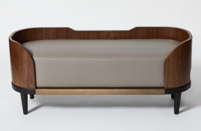 Cina Rivestimento del legno della noce del banco della camera da letto ricoperto hotel di Ritz Carlton in vendita