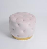 China Multi Colors Round Velvet Button Ottoman Bench Puff Sofa for sale