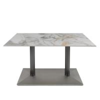 China Luxury Square OEM Marble Pedestal Dining Table for sale