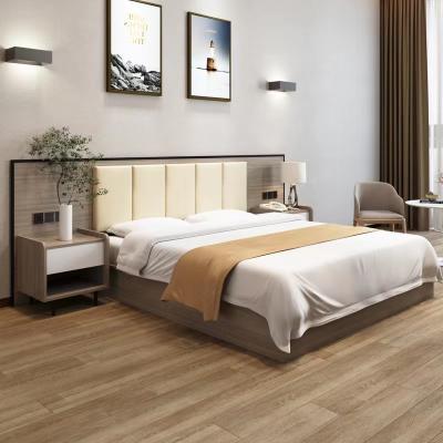 Cina Mobilia ricoperta di legno solida della camera da letto dell'hotel del tessuto di stile di lusso in vendita