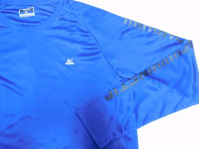 Cina Colore lungo di Bule della maglietta della manica del tessuto 140gsm del collo di squadra di marca di Customzied in vendita