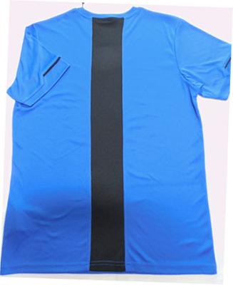 China Fundamentele Snelle Droge OEM keurt 140gsm-van de de Bemanningshals van Stoffenmensen de T-shirtblauw goed Te koop
