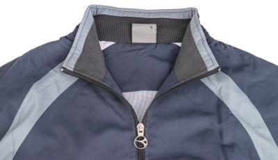 Cina Rivestimento della chiusura lampo degli uomini lunghi blu della manica 115gsm con le tasche laterali in vendita