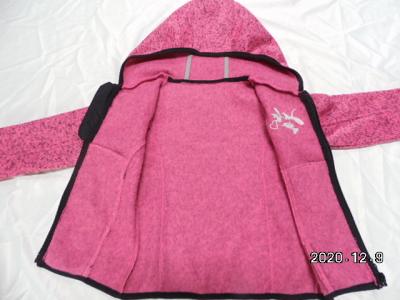 Cina Rivestimento della chiusura lampo dei bambini di Front Placket Knitting Fabric Size 104 per le ragazze in vendita
