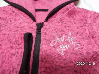 Cina Rivestimento della chiusura lampo dei bambini di Front Placket Knitting Fabric Size 104 per le ragazze in vendita