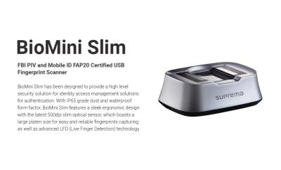 China Suprema Biomini Slim Android Fingerprint Reader for sale
