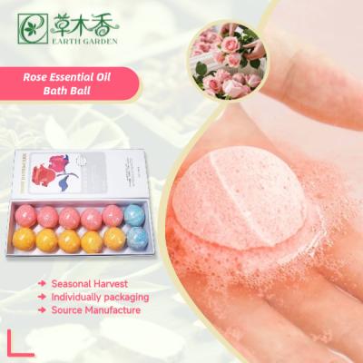 China Organic Rose Bath Bombs With Essential Oils For Sensitive Skin Relax Body And Mind for sale