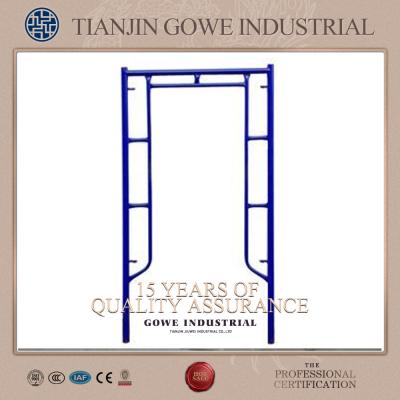 China Customerized Blue 1900 mm Ladder Frame Scaffolding System For Housing maintenance for sale