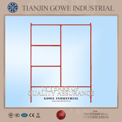 China Red painted lightweight scaffolding system 1200*1700mm silver Q195 materials for sale