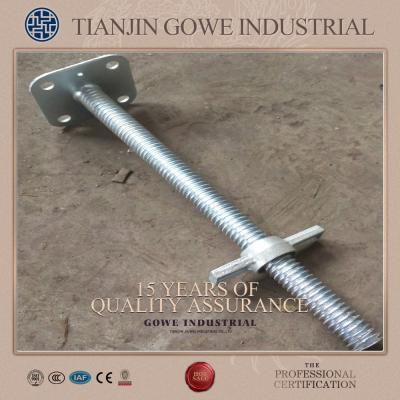 China Hot Dipped Galvanized Adjustable Scaffolding Feet / Scaffold Base Plate for sale