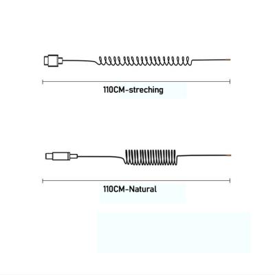 Cina Cavo a molla avvolto USB per aprire 4 cavi nudi in scatola Cable finale in vendita