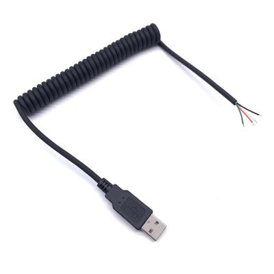 Cina Cavo a molla avvolto USB per aprire 4 cavi nudi in scatola Cable finale in vendita