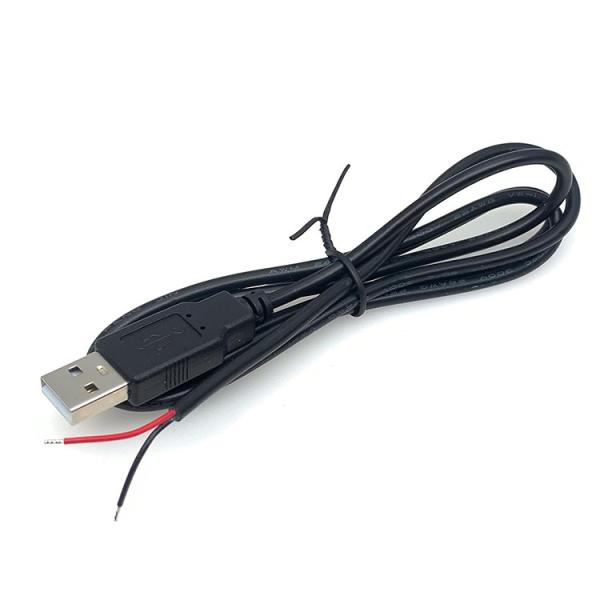Quality 5V USB to Open Stripped Tinned Bare Wires End Pigtail Power Charger Cable for for sale