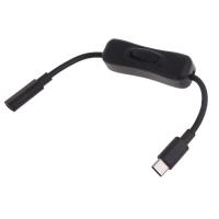 China USB Type C On/Off Switch Cable 0.3m with 5V 2A Output for Raspberry Pi LED Projects for sale