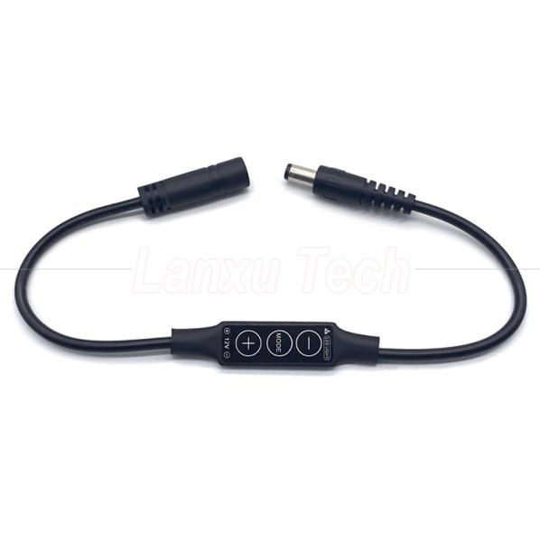 Quality Stepless Light Male to Female DC Barrel Jack 5.5x2.1mm 5.5x2.5mm 3.5x1.35mm Cable Dimmer for LED Lamp Strip for sale