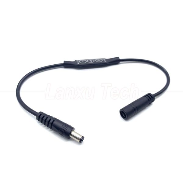 Quality Stepless Light Male to Female DC Barrel Jack 5.5x2.1mm 5.5x2.5mm 3.5x1.35mm for sale