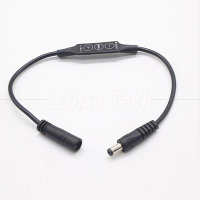 China Stepless Light Male to Female DC Barrel Jack 5.5x2.1mm 5.5x2.5mm 3.5x1.35mm Cable Dimmer for LED Lamp Strip for sale