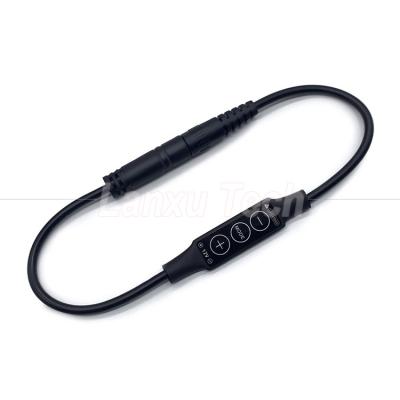 China Stepless Light Male to Female DC Barrel Jack 5.5x2.1mm 5.5x2.5mm 3.5x1.35mm Cable Dimmer for LED Lamp Strip for sale