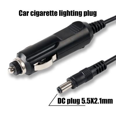 China Custom 1m  12V 24V 2A Cigarette Lighter Male Plug to 5.5x2.1mm DC Car Charger for sale