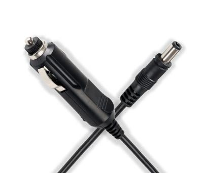 China Custom 1m  12V 24V 2A Cigarette Lighter Male Plug to 5.5x2.1mm DC Car Charger for sale